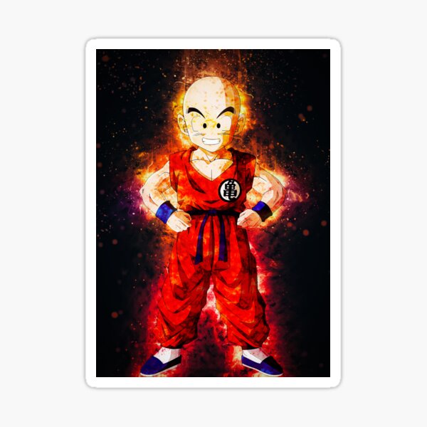 "Krillin Dragon Ball Super" Sticker for Sale by Spacefoxart | Redbubble