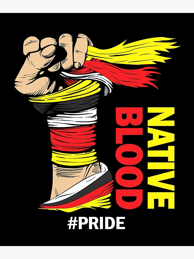 "Native Blood Pride Hand Shirt Native American Indian Costume" Art ...