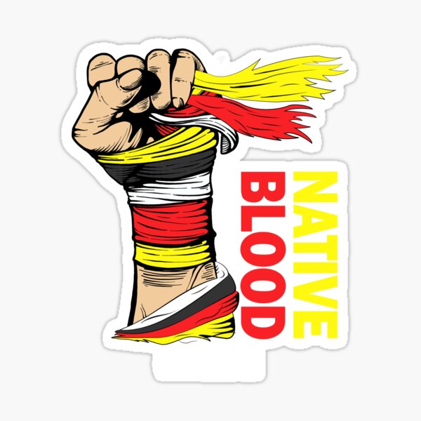 "Native Blood Pride Hand Shirt Native American Indian Costume" Sticker ...