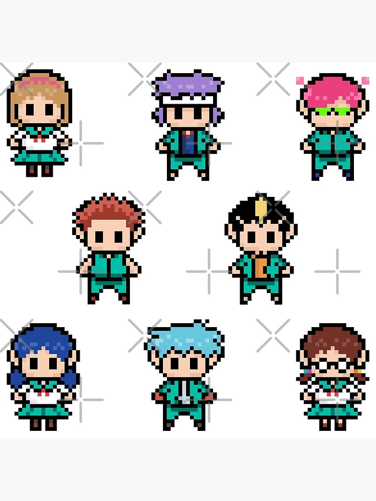 "Saiki K and Friends Characters Pixel Art" Poster for Sale by ...
