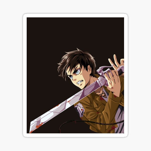 "Attack on titan eren yeager 1" Sticker for Sale by BngHero | Redbubble
