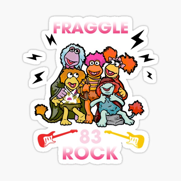 "Retro Love Fraggle 83 Rock Guitars Art" Sticker for Sale by ...