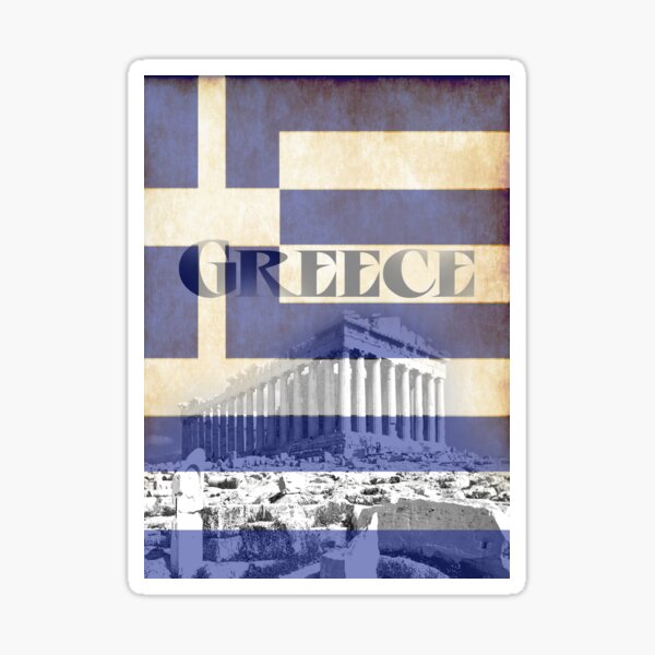 "greece" Sticker for Sale by redboy | Redbubble
