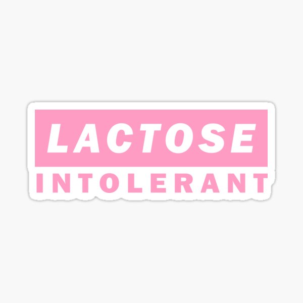 "Lactose Intolerant (Pink)" Sticker for Sale by adree | Redbubble