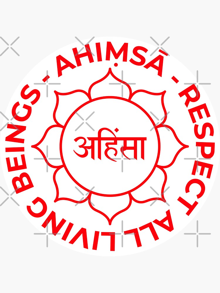 "Ahimsa Non Violence" Sticker for Sale by designandclouds | Redbubble