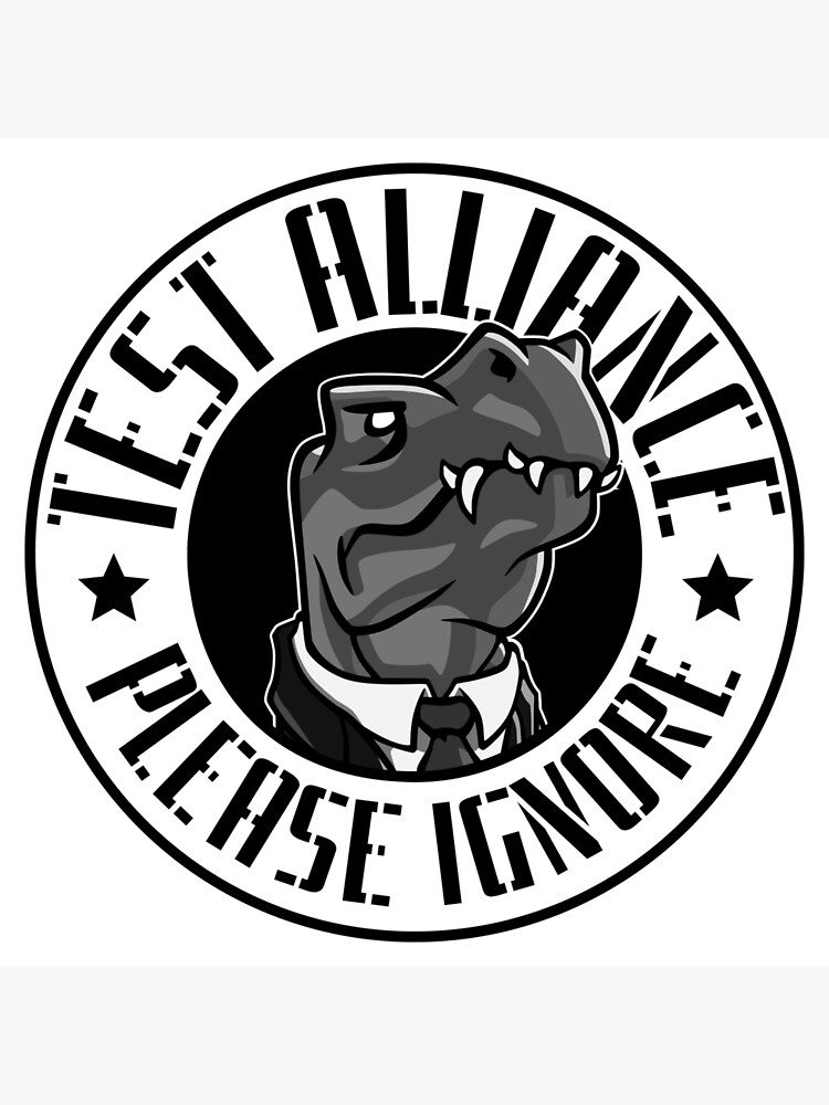 "Test Alliance Please Ignore Middle Management Dino Circle in Black ...