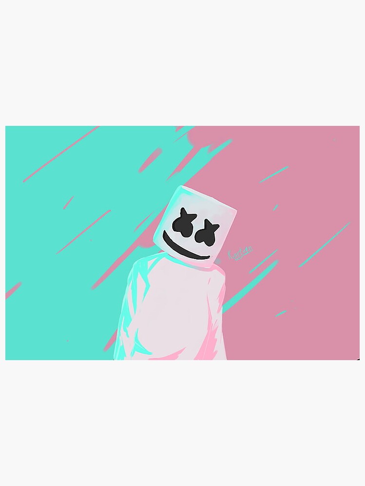 "DJ Marshmello design " Sticker for Sale by Vaahin101 | Redbubble