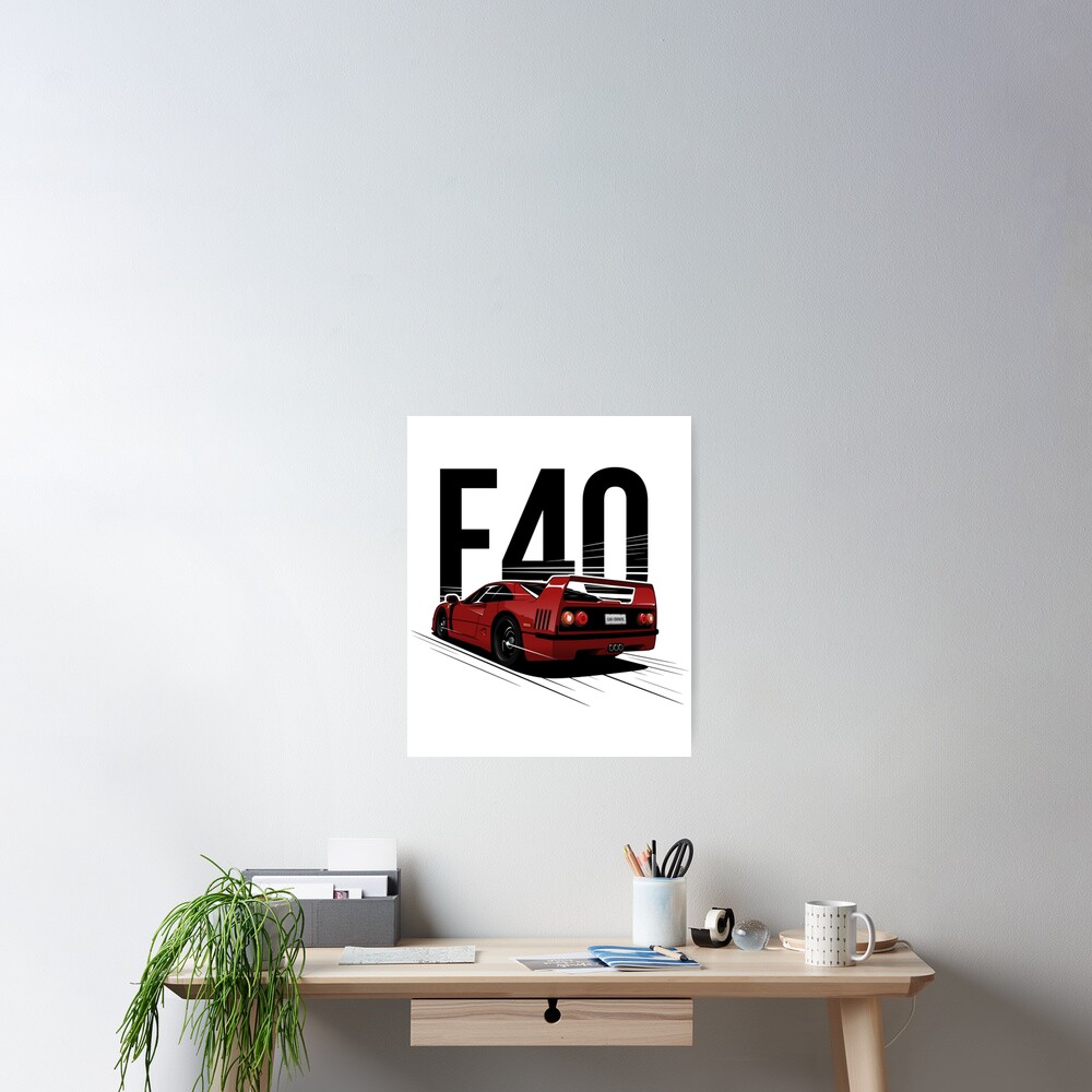 "Fer F40 " Poster for Sale by StaticAppare | Redbubble