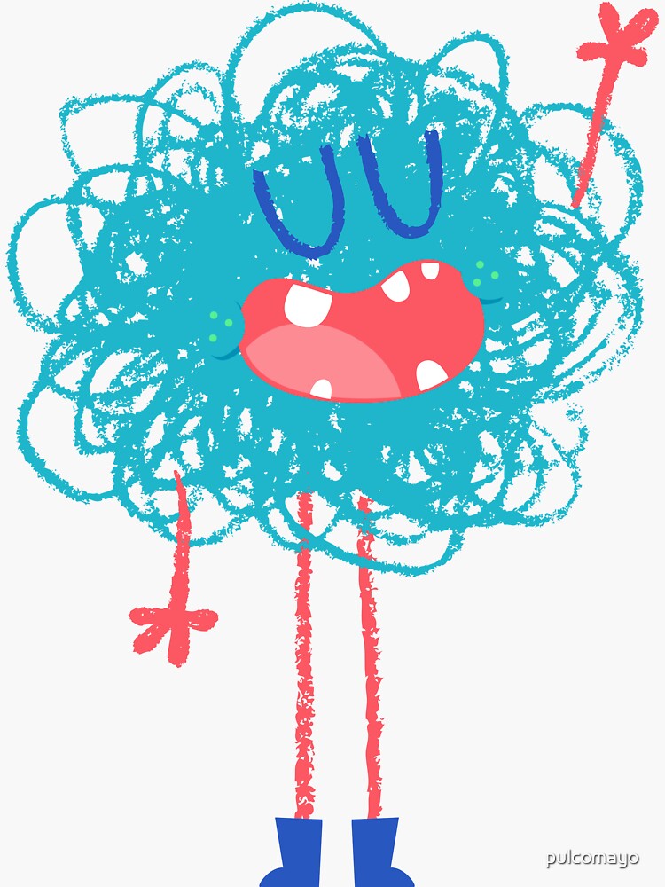 "Gribouilli" Sticker for Sale by pulcomayo | Redbubble