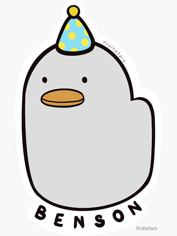 "Party Benson" Sticker for Sale by fruitstars | Redbubble