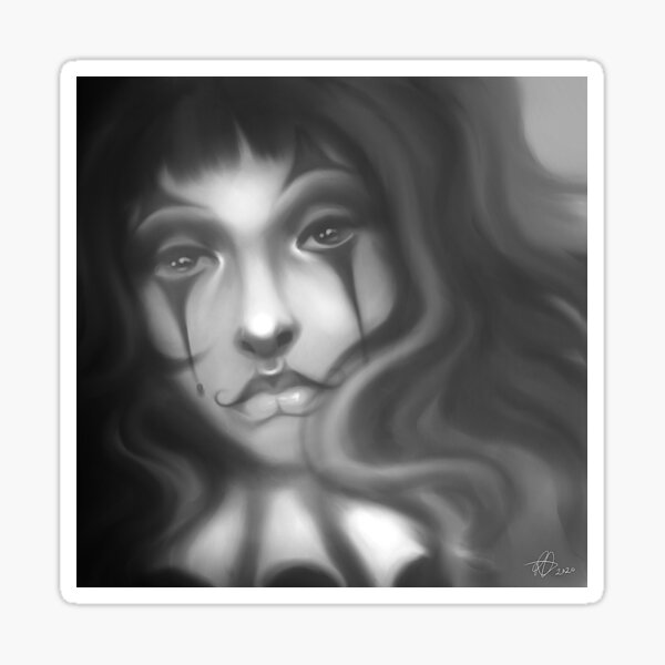 "self reflection" Sticker for Sale by bonkipuart | Redbubble