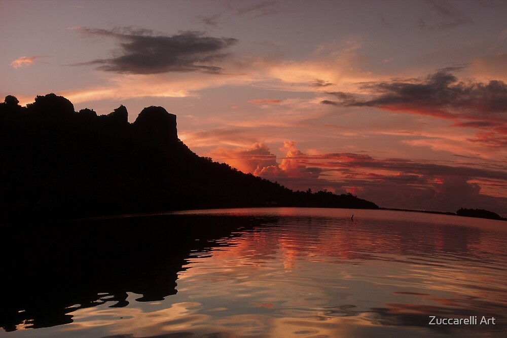 "Sokehs Rock Sunset, Pohnpei, Micronesia" by Alex Zuccarelli | Redbubble