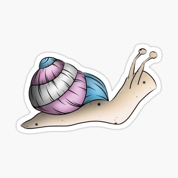 "Transgender Pride Flag Snail" Sticker for Sale by MWStickers | Redbubble