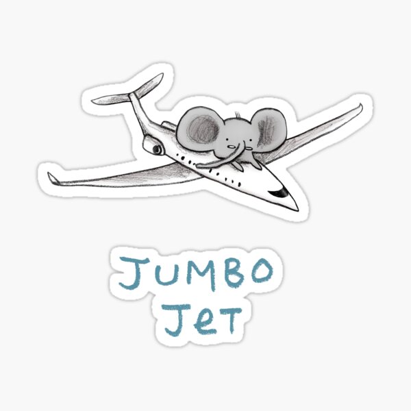 "Jumbo Jet" Sticker for Sale by SophieCorrigan | Redbubble