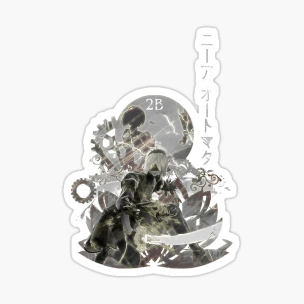 "Nier Automata 2B rain " Sticker for Sale by uonRayhel | Redbubble