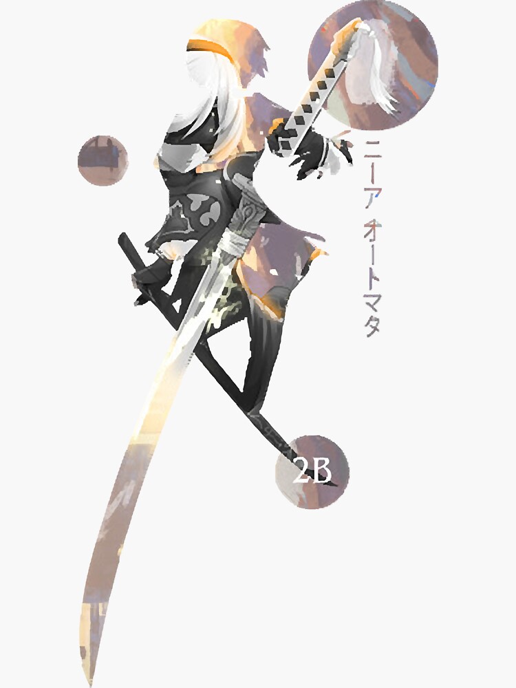 "NieR Automata katana 2B " Sticker by uonRayhel | Redbubble