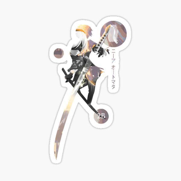 "NieR Automata katana 2B " Sticker by uonRayhel | Redbubble