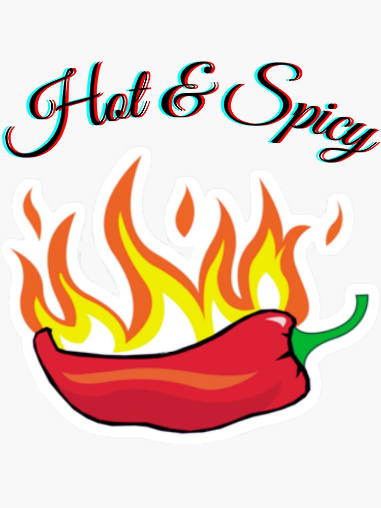"Hot & Spicy" Sticker by lizaanoeschger | Redbubble