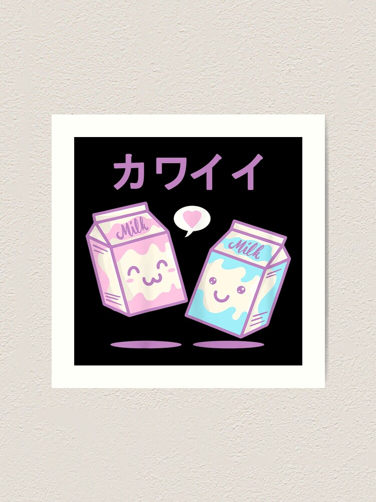 "Womens Cute Milk Meme UwU Japanese Manga Waifu" Art Print by ...