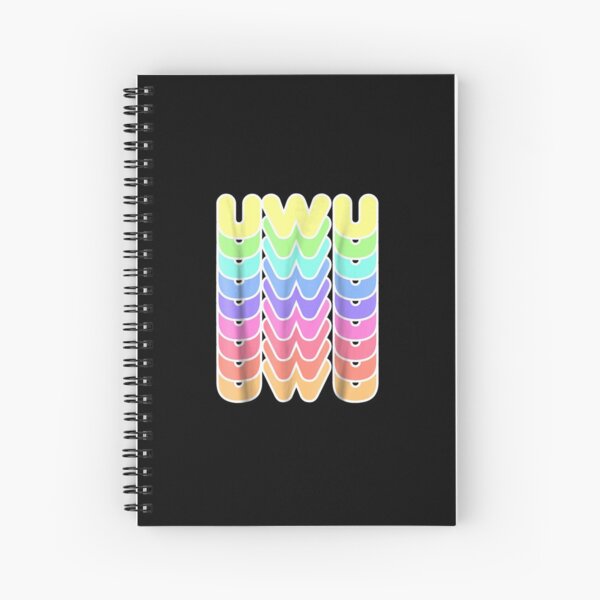 "uwu cute face emoji letter kawaii keyopta stan" Spiral Notebook for ...