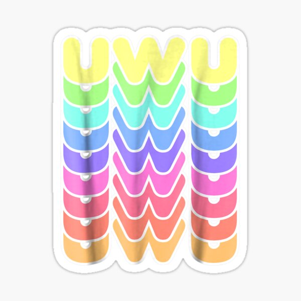 "uwu cute face emoji letter kawaii keyopta stan" Sticker for Sale by ...
