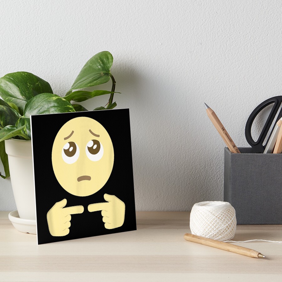 "Two Fingers Together Meme Face" Art Board Print by mariahsterlin ...