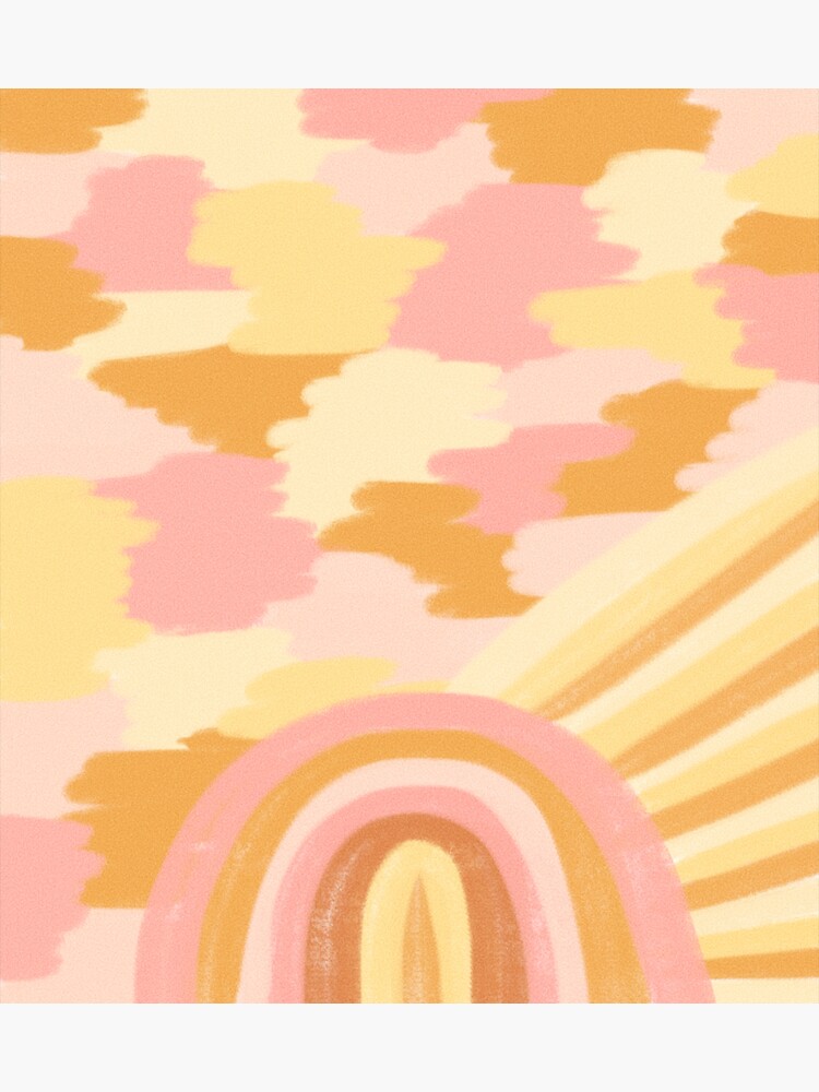 "Groovy pastel rainbow " Sticker by helloimatlanta | Redbubble