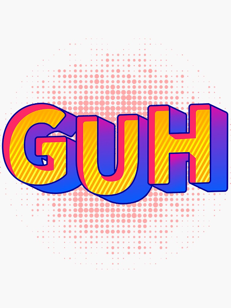 "GUH " Sticker for Sale by MarkBarne | Redbubble