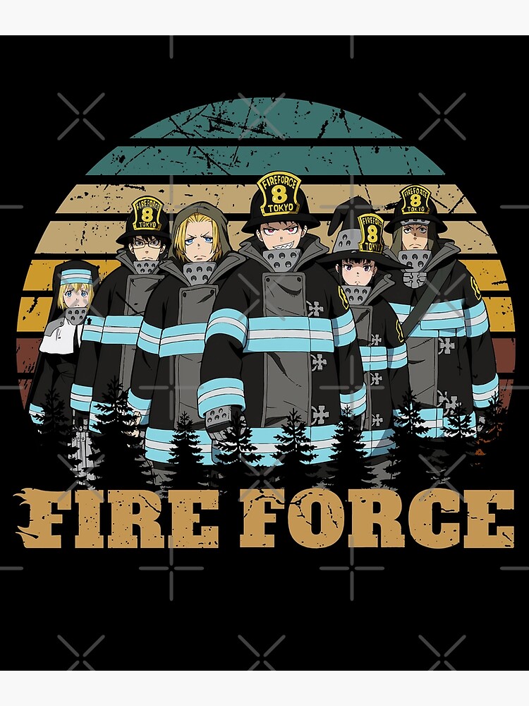 "Vintage Fire Force Anime Main Characters" Poster for Sale by ...