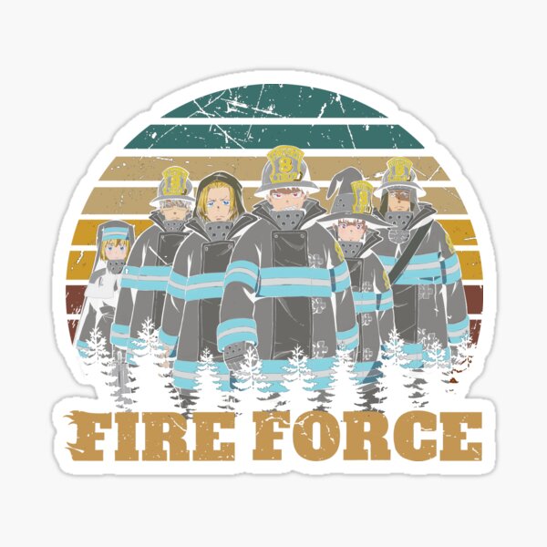 "Vintage Fire Force Anime Main Characters" Sticker for Sale by ...