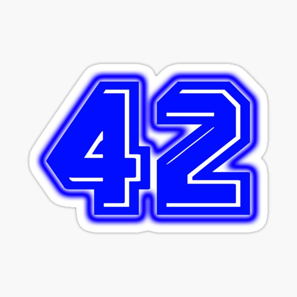 Pegatina «Número azul 42» de sport-blue | Redbubble