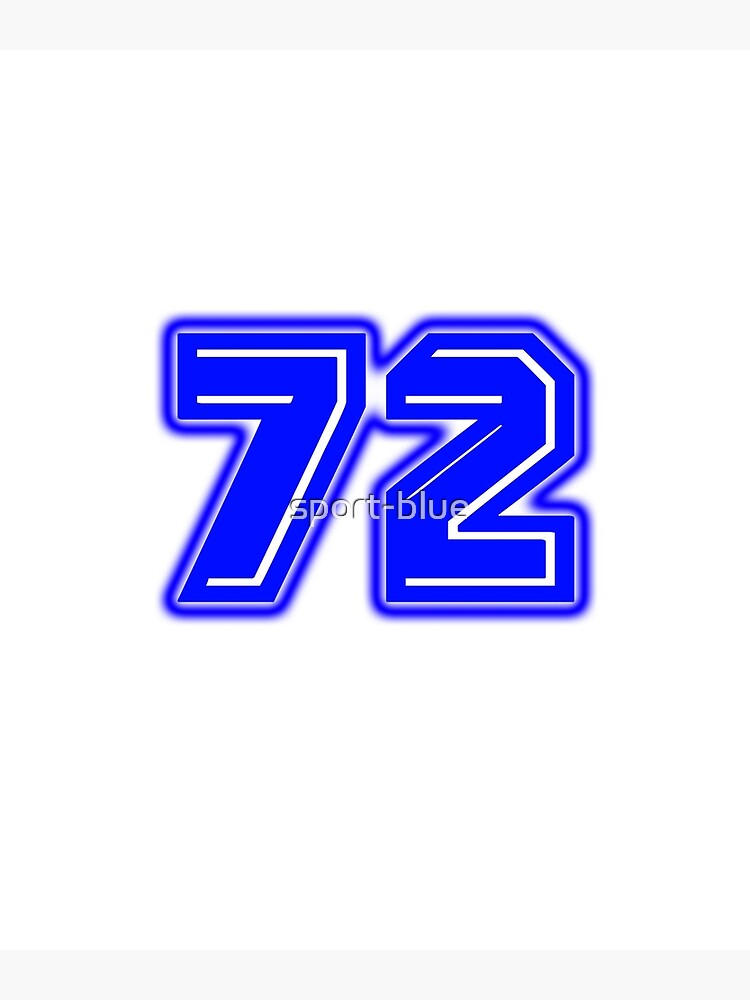 Póster «Número azul 72» de sport-blue | Redbubble