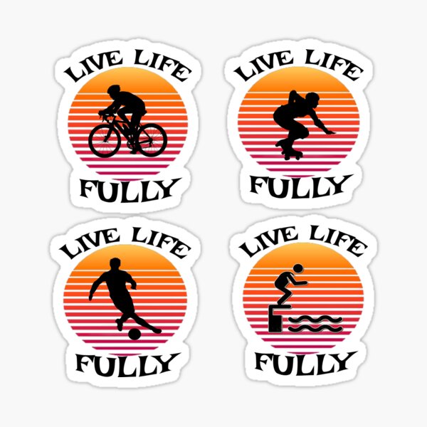 "Live life fully living fully sticker pack" Sticker for Sale by ...