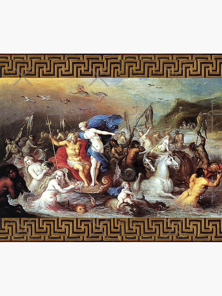 "NEPTUNE AND AMPHITRITE AMONG SEA HORSES AND TRITONS" Poster by ...