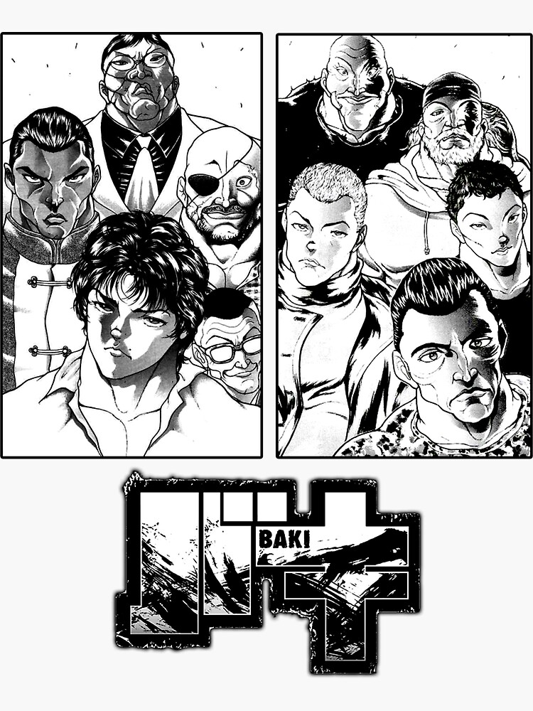 Baki The Grappler Vs The Deadliest Death Row Inmates Sticker By Lil Jek Redbubble
