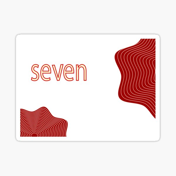 "seven" Sticker for Sale by Sadeemaldalbahi | Redbubble