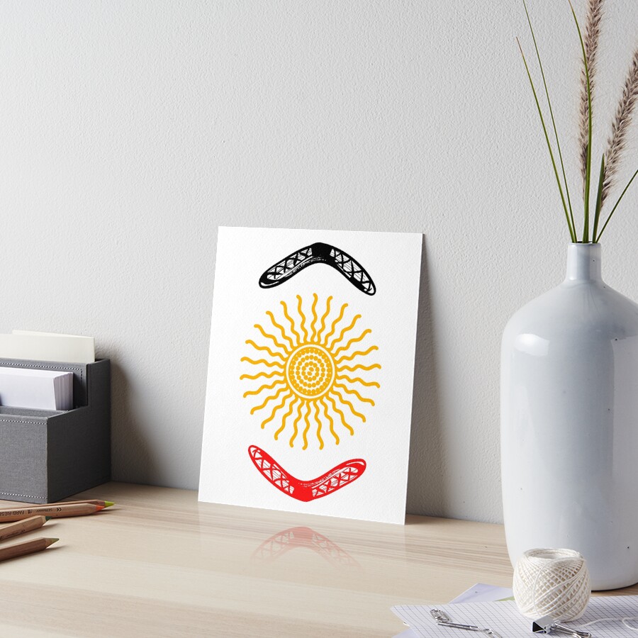 "Aboriginal Rising Sun" Art Board Print by FedSherDesign | Redbubble