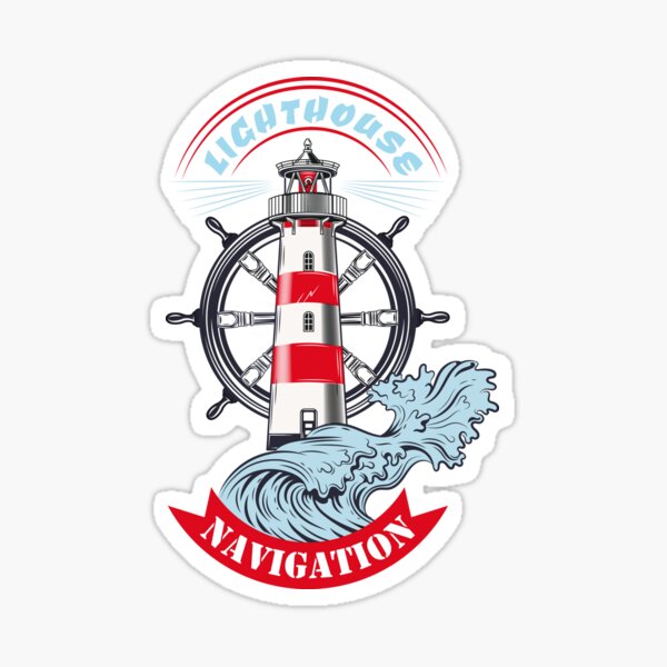 "Maritime motif - lighthouse navigation" Sticker for Sale by ...