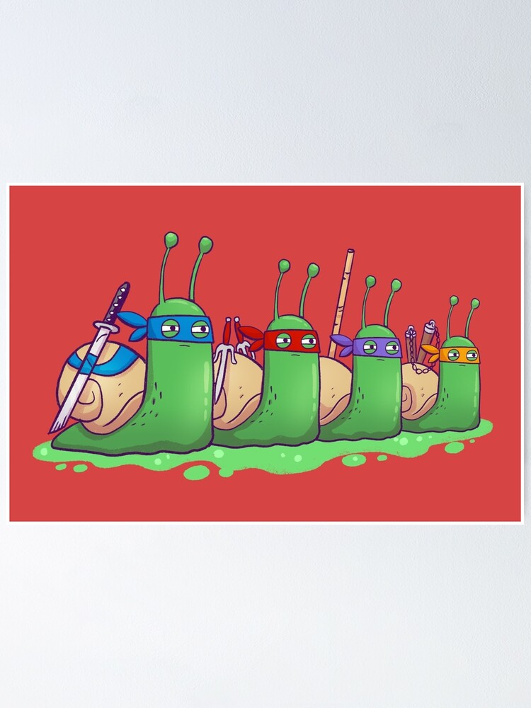 "Teenage Mutant Ninja Slugs" Poster by jolott | Redbubble