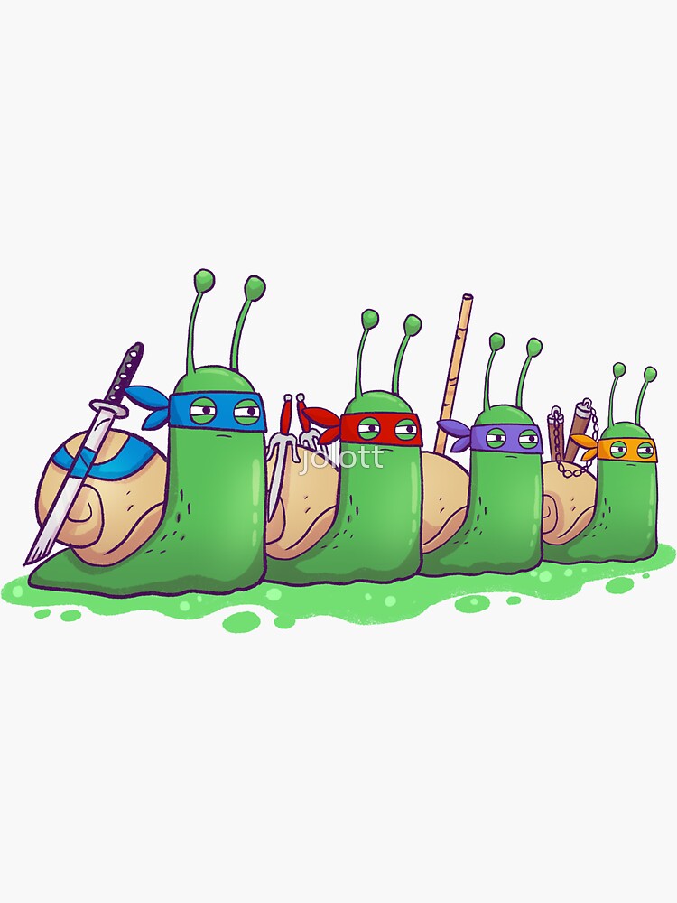 "Teenage Mutant Ninja Slugs" Sticker for Sale by jolott | Redbubble