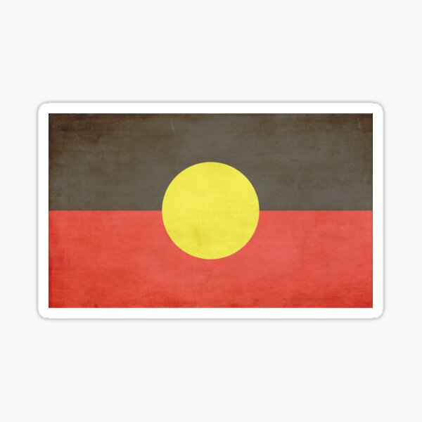 "Vintage Australia Aboriginal Flag" Sticker for Sale by TravelHappiness ...