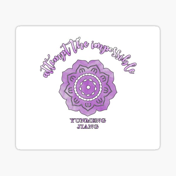 "yunmeng jiang crest with motto" Sticker for Sale by johnsilvester ...