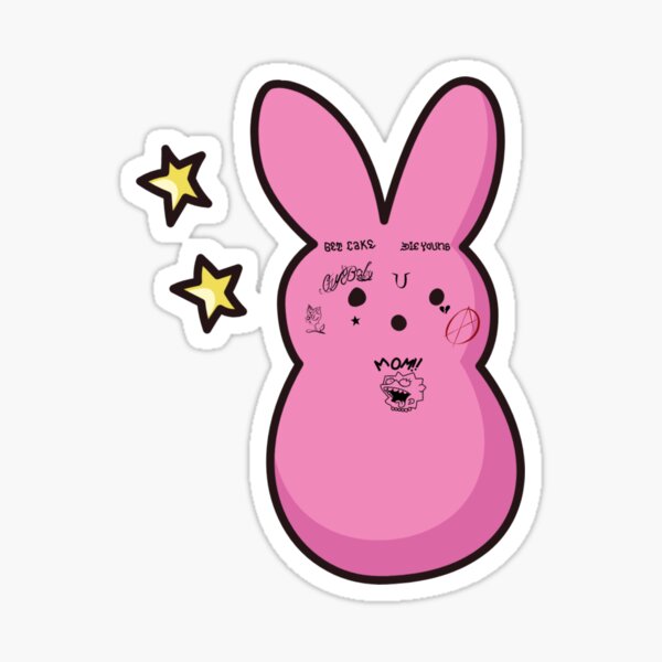 "BEST SELLER - Lil Peep Bunny Merchandise" Sticker by ZalantunaMoon ...