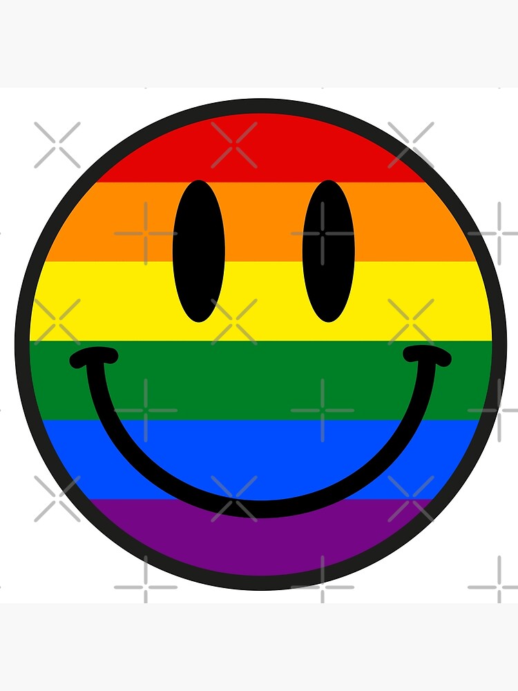 "Rainbow Pride 6 Colour Smiley Face Smile" Poster for Sale by ...
