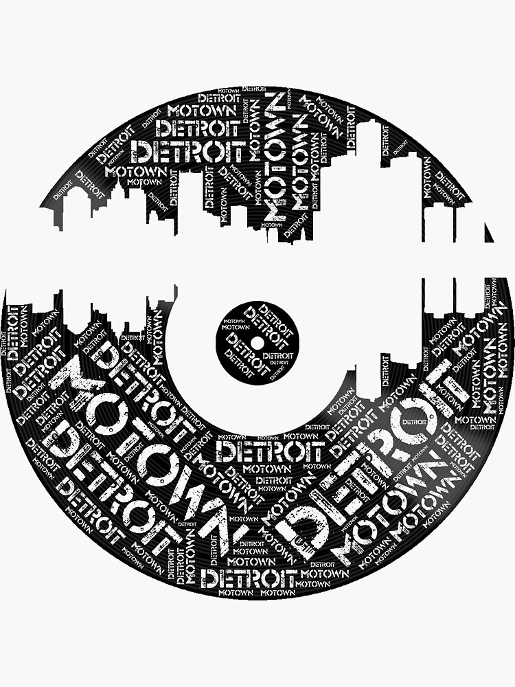 "Detroit Motown Record" Sticker for Sale by mbogarin-0412 | Redbubble