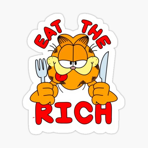 "Garfield - Your favorite cat is hungry!" Sticker for Sale by ...