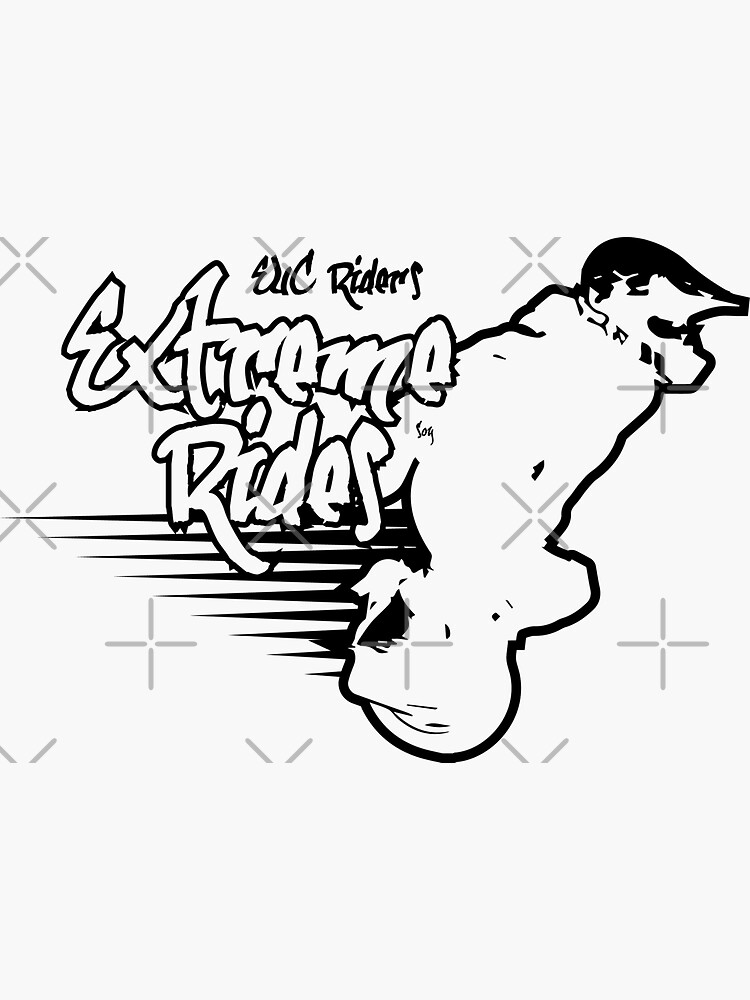 "Extreme rides euc riders" Sticker for Sale by soycreative | Redbubble