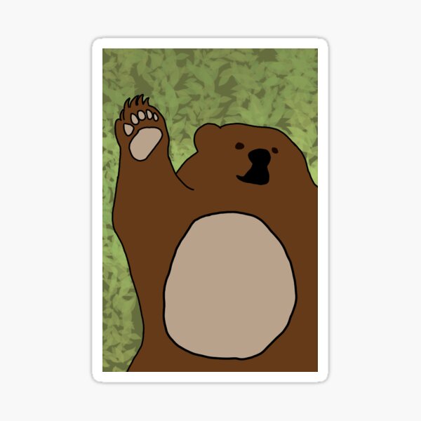 "Hi bear" Sticker by Infinitysibs | Redbubble