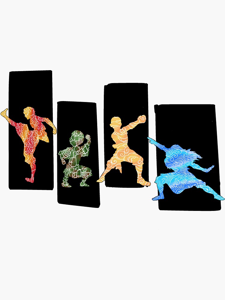 "The four elements " Sticker for Sale by noodle-doodl3 | Redbubble