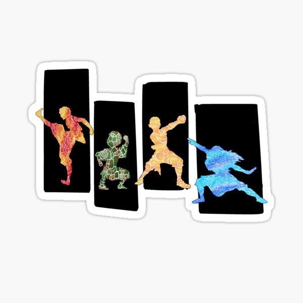 "The four elements " Sticker for Sale by noodle-doodl3 | Redbubble